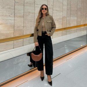 Zara | Jackets & Coats | Zara Cropped Flap Jacket | Poshmark